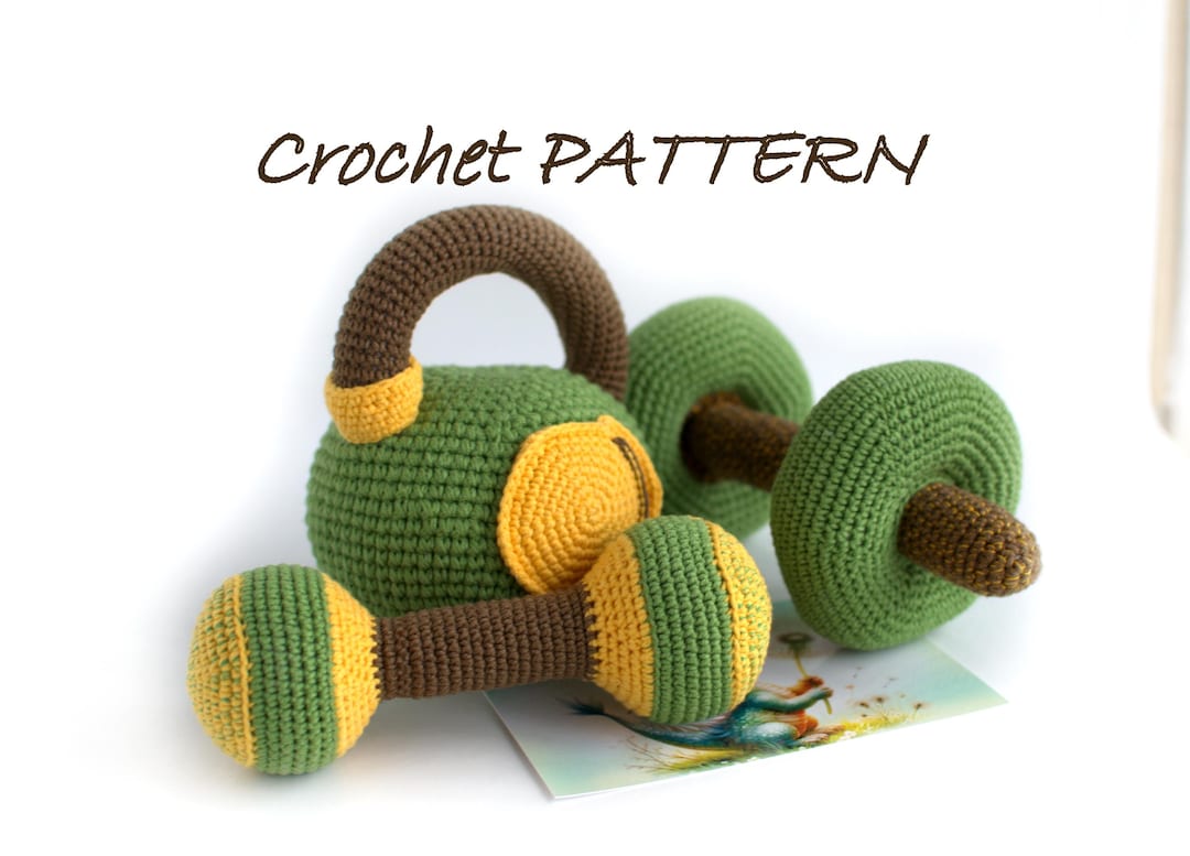 PATTERN Crochet Strength Set: Kettlebell, Dumbbell & Barbell PDF, Baby ...