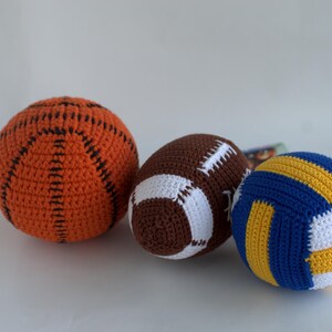 PATTERNS Crochet Sports Set, DIY Amigurumi Ball Patterns, Handmade Baby ...