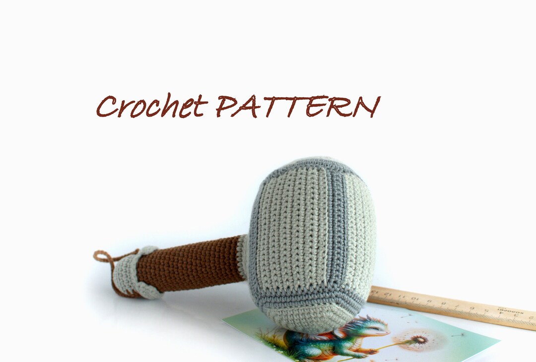 PATTERN Thor's Hammer Crochet, DIY Crochet Hammer, Superhero Crochet ...