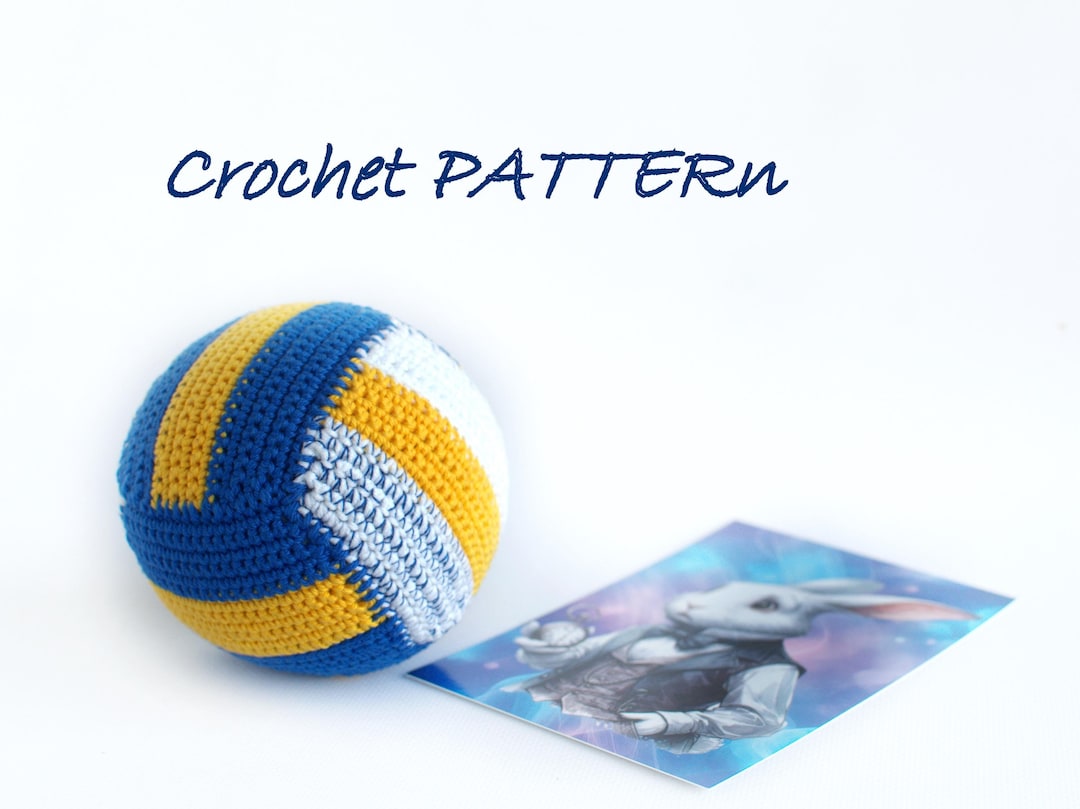 PATTERN Volleyball Toy, Crochet Rattle Ball, Baby Photo Shoot Props ...