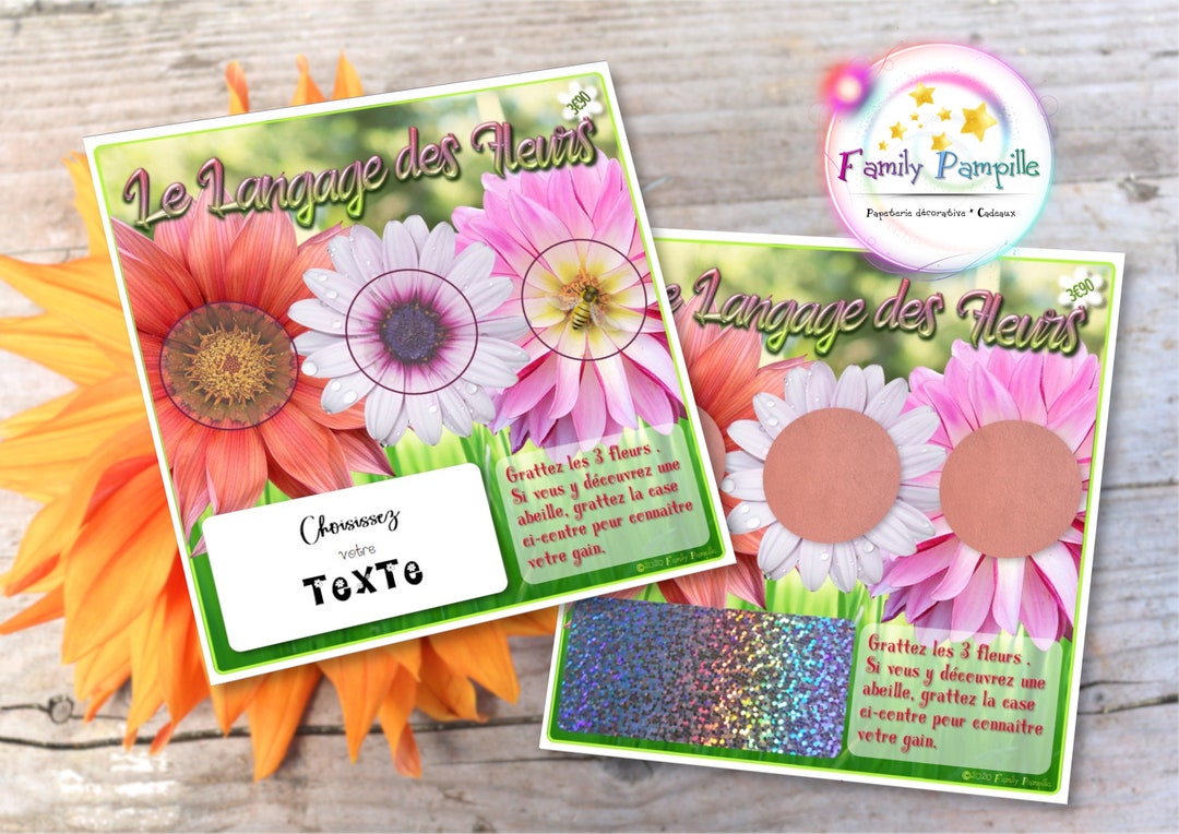Scratch Card the Language of Flowers Free Text - Etsy