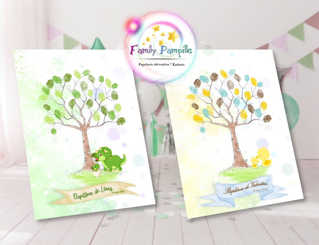 Personalized Fingerprint Tree - Mom&baby Collection - Etsy
