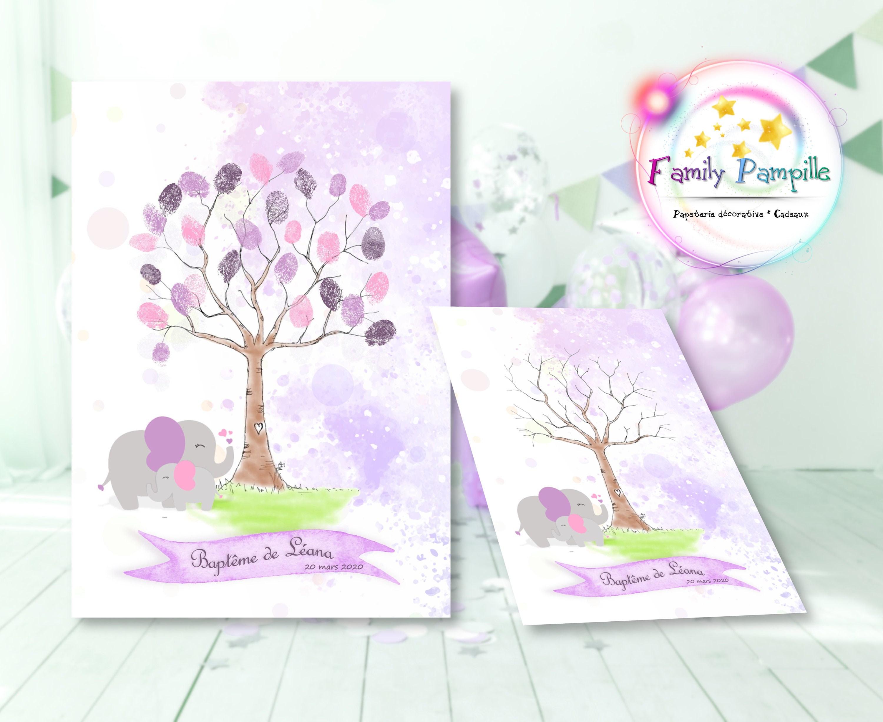 Personalized Fingerprint Tree - Mom&baby Collection - Etsy