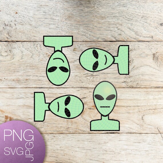 Alien svg alien face svg funny alien svg png jpg ai eps dxf | Etsy