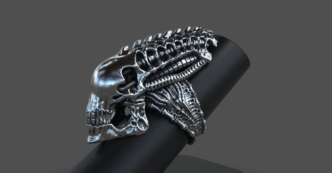 Alien/xenomorph Skull Ring - Etsy