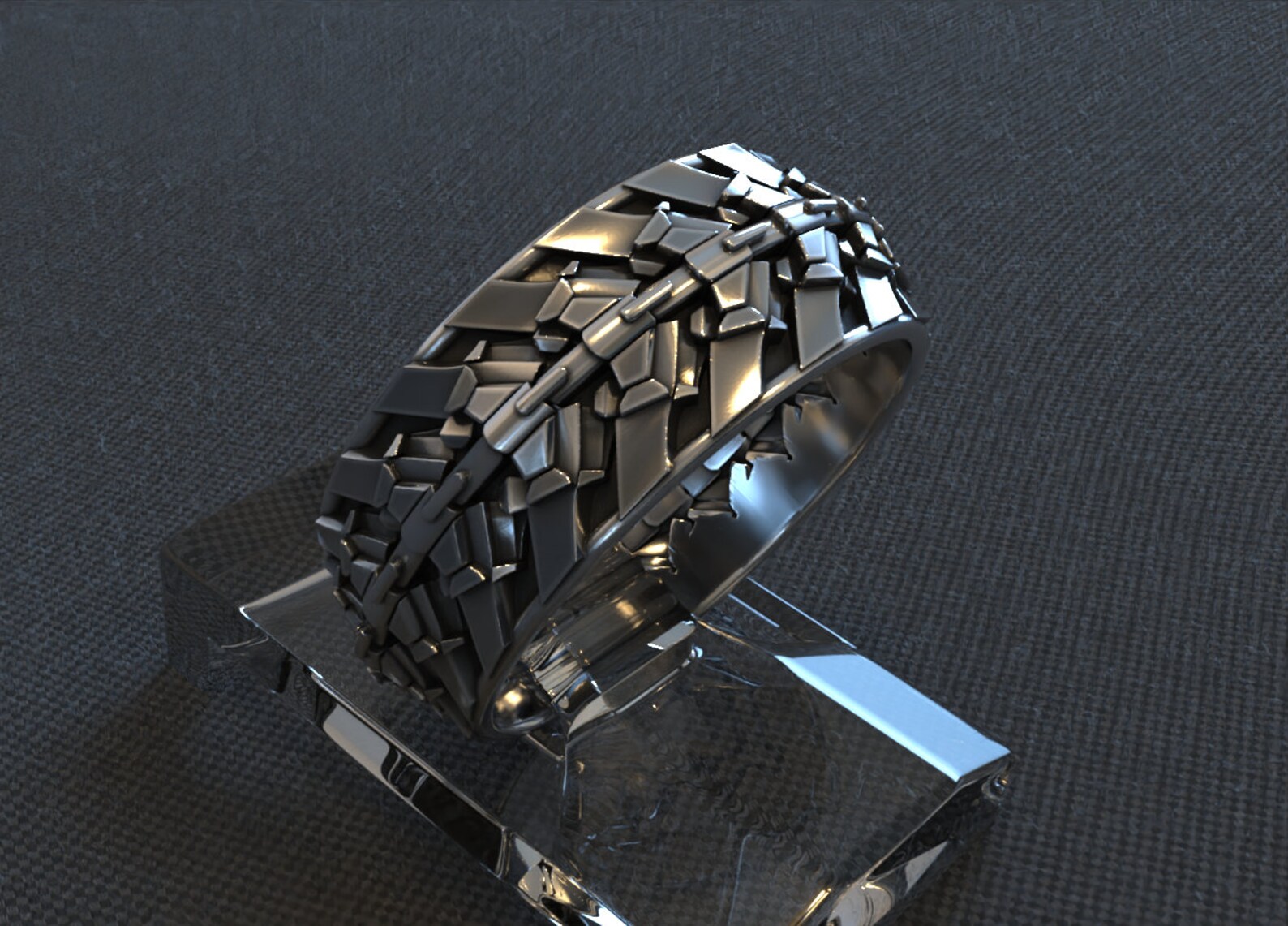 Cyber Spine Ring - Etsy