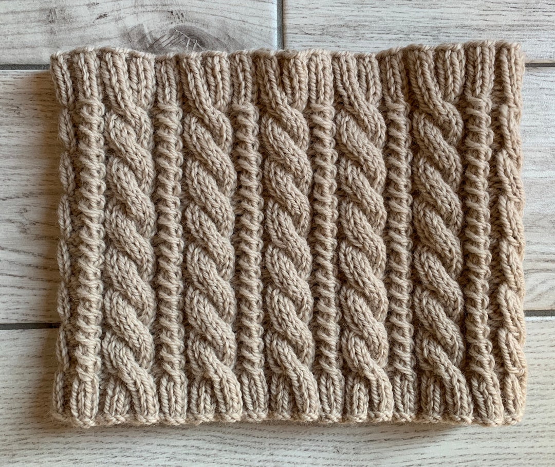 Aran Cable Cowl Knitting Pattern, Digital Download - Etsy