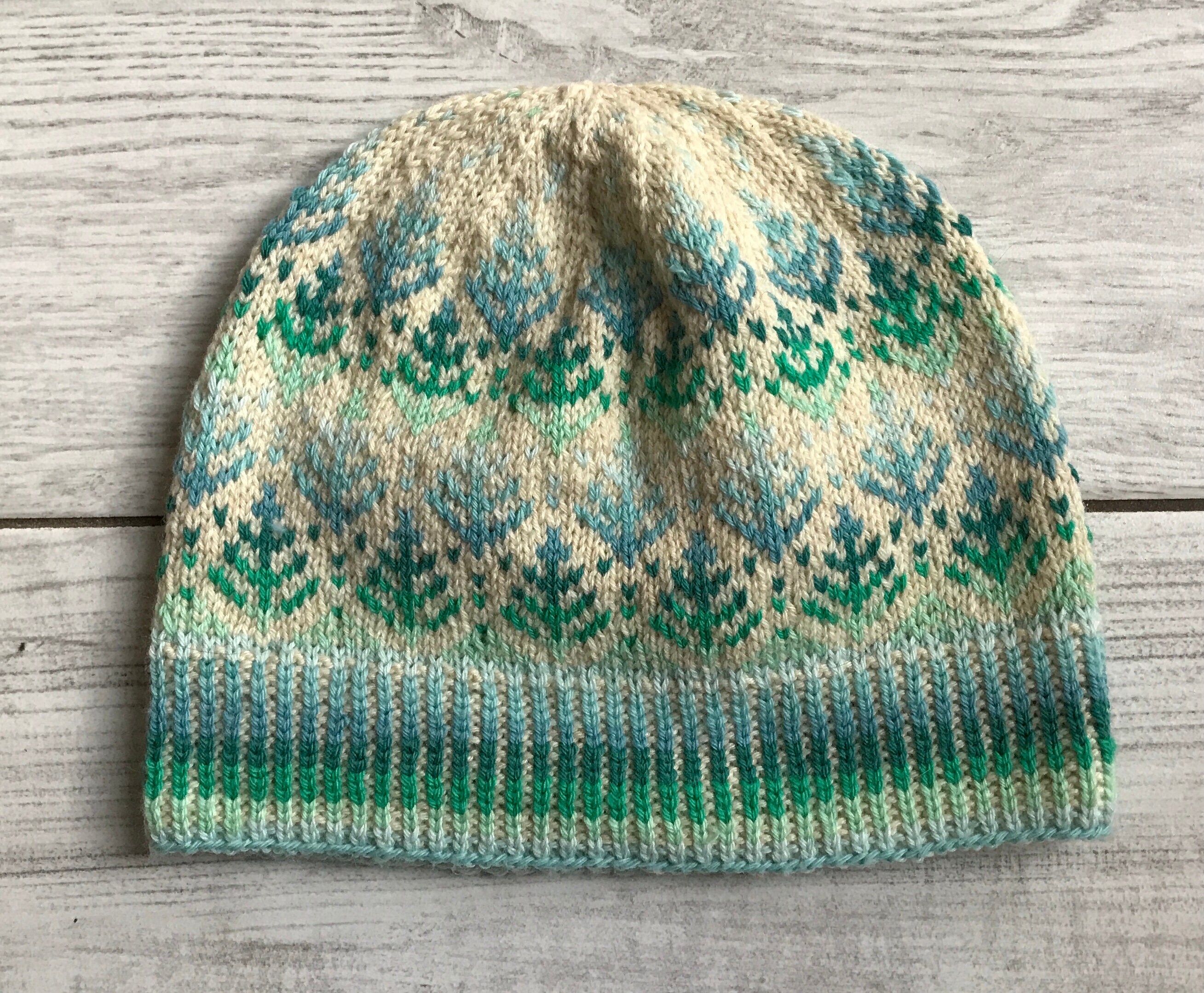 4 Ply Fir Tree Hat in Fair Isle Knitting Pattern, Digital Download - Etsy