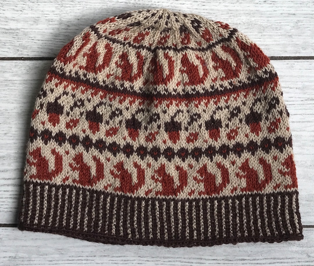 4-ply Squirrels Hat Knitting Pattern, Digital Download. - Etsy