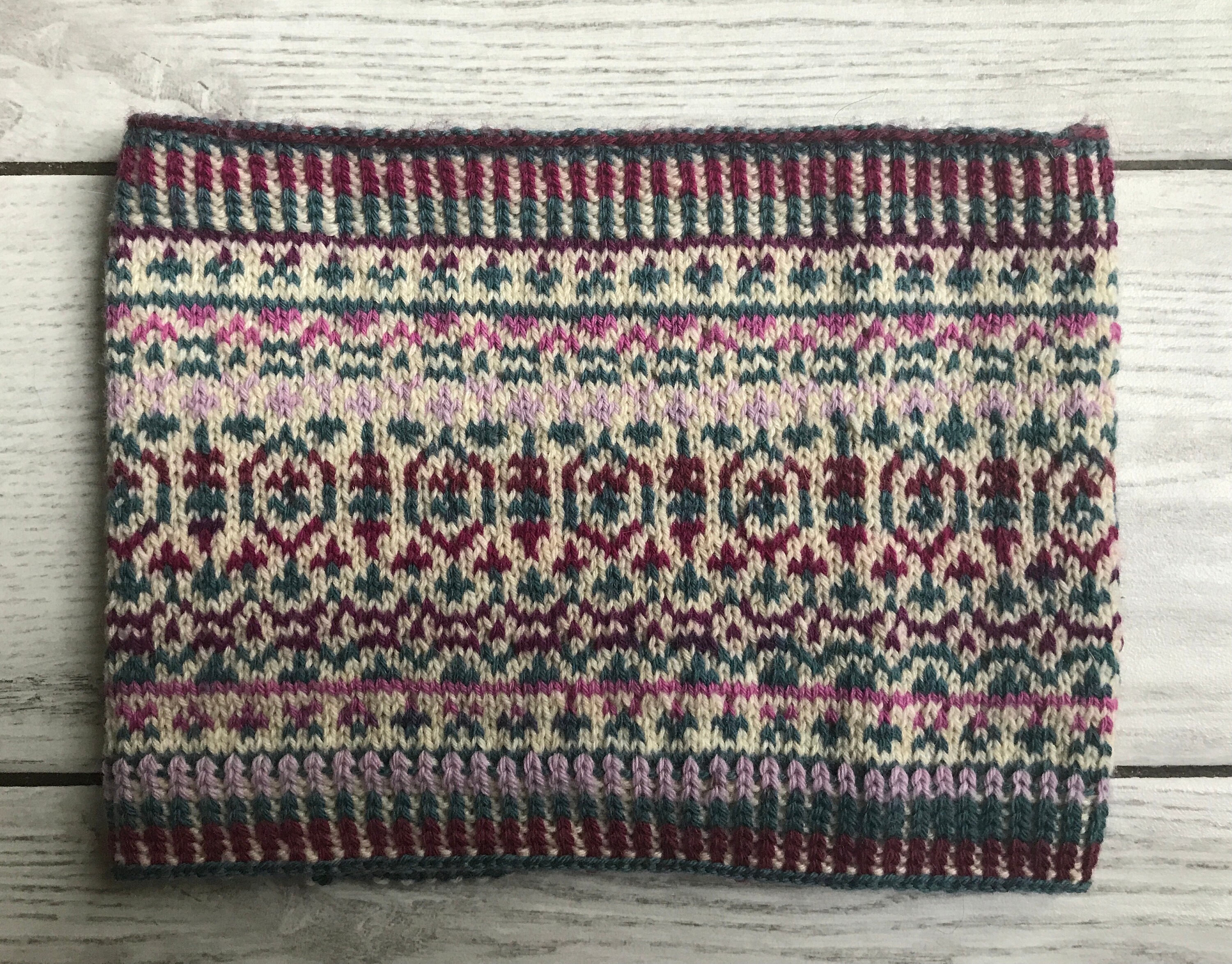 4-ply Fair Isle Cowl Style 2 Knitting Pattern, Digital Download. - Etsy