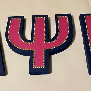 10 Inch Styrofoam Greek Letters Delta Psi Rho With Gold Gems - Etsy