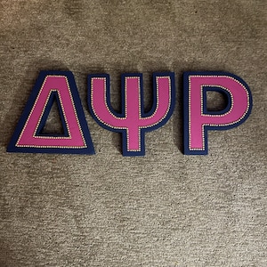 10 Inch Styrofoam Greek Letters Delta Psi Rho With Gold Gems - Etsy