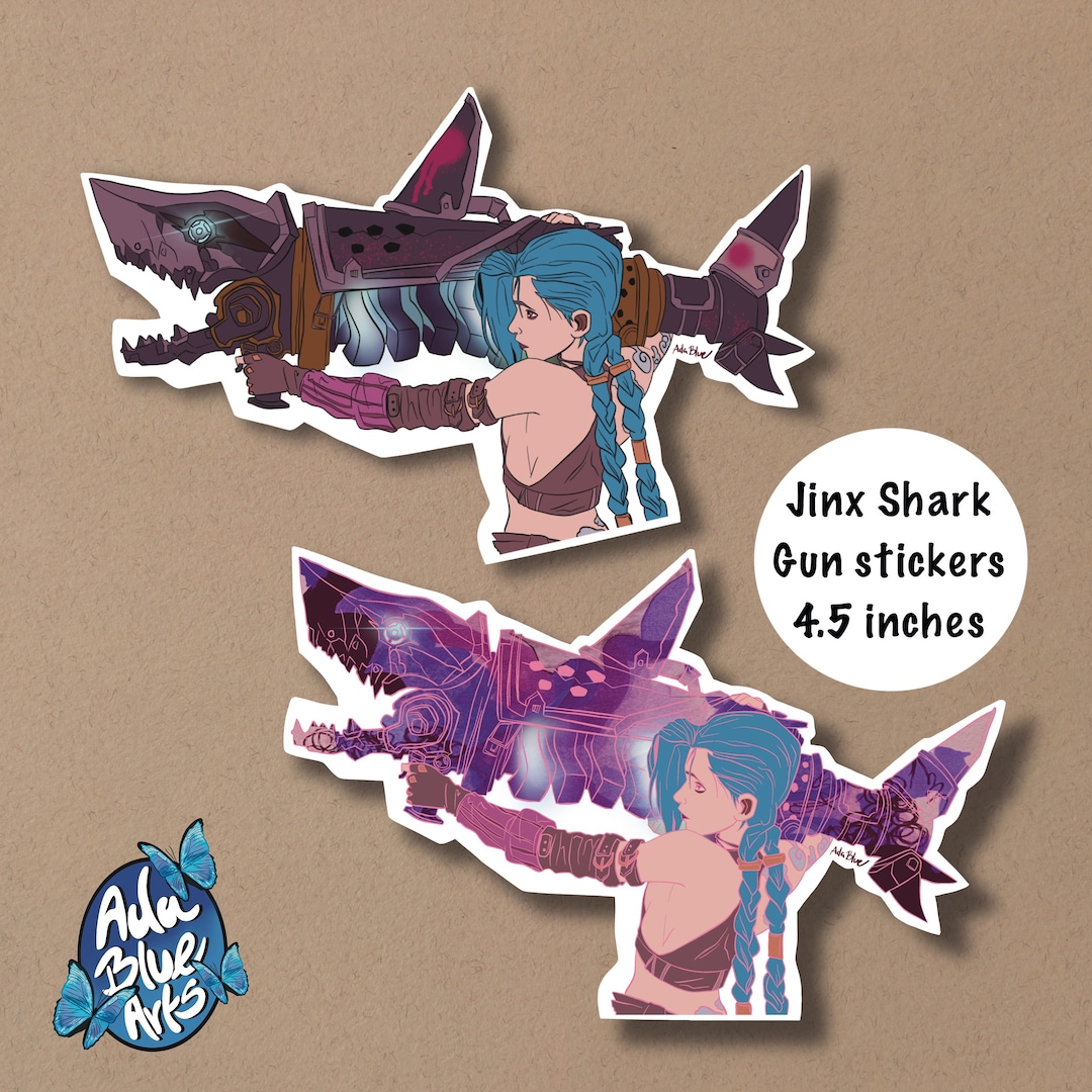 Jinx Shark Gun Stickers - Etsy