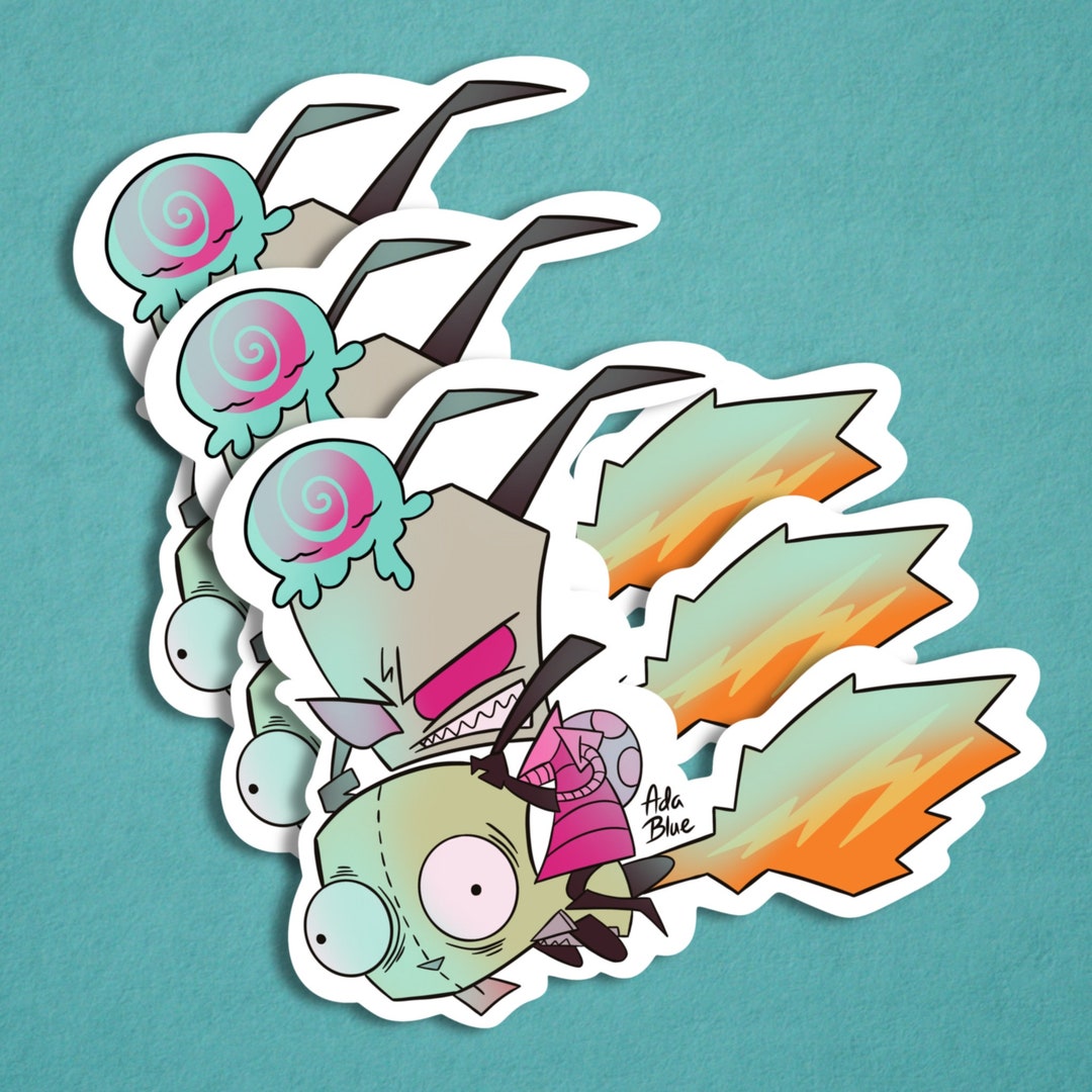 Invader Zim Ice Cream Sticker - Etsy Australia