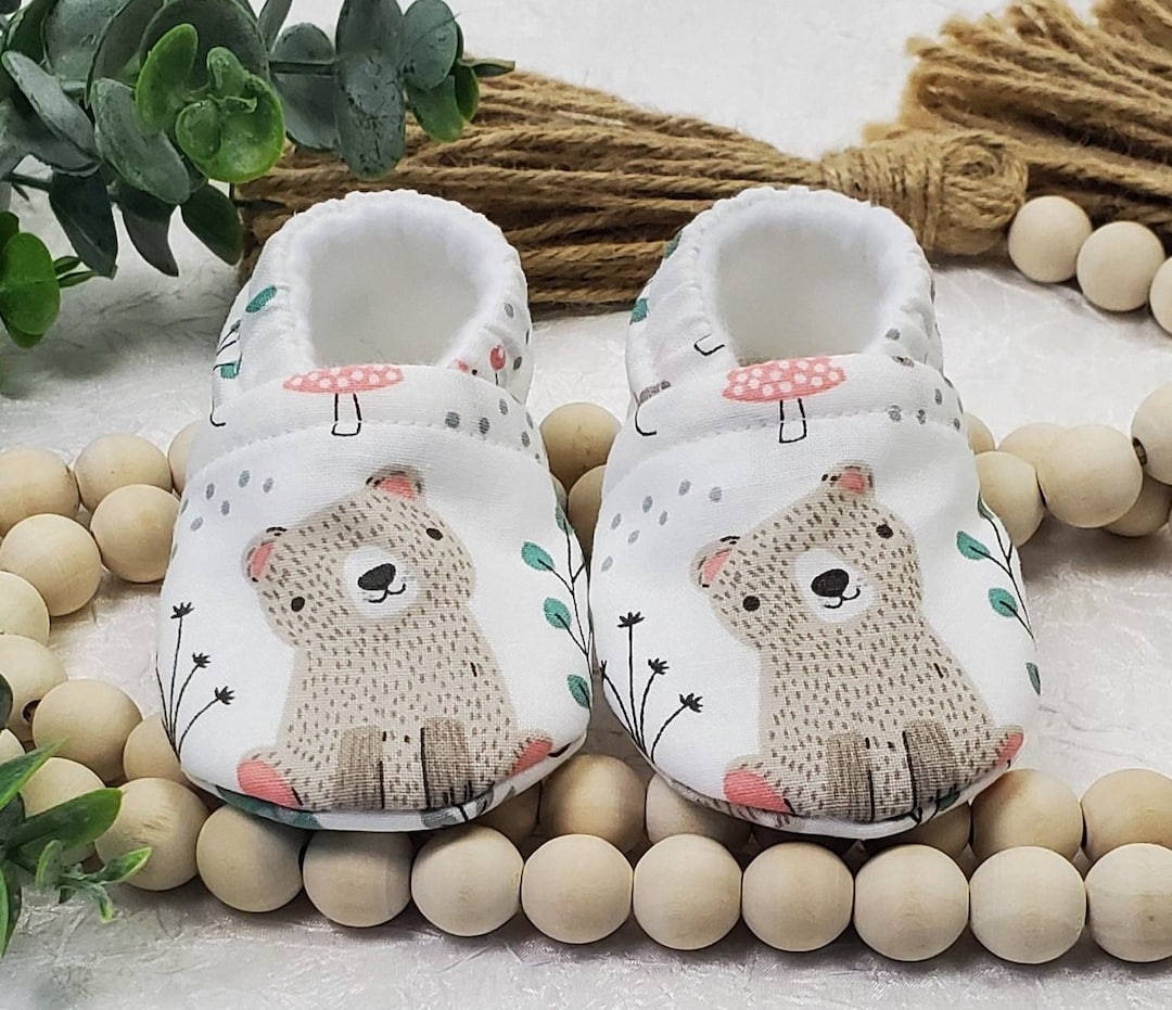 Bear Baby Moccasin, Baby Moccasin, Baby Shower Gift, Baby Girl Moccasin ...