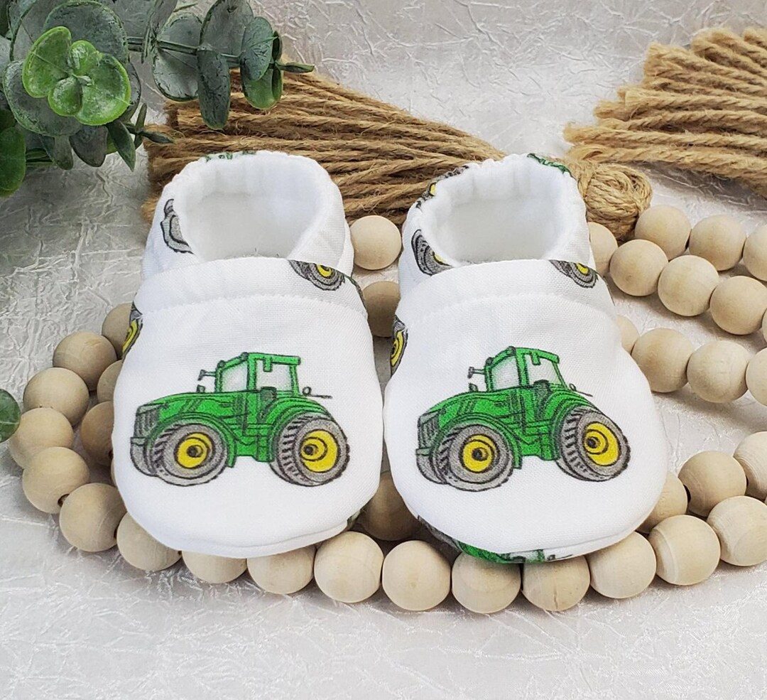 Tractor Baby Moccasin, Baby Moccasin, Farming Baby Moccasin, Baby Girl ...