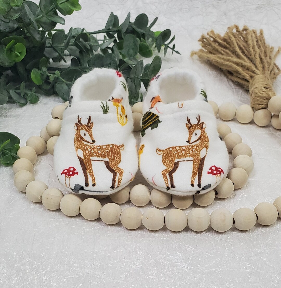Deer Baby Moccasin, Baby Moccasin, Baby Shower Gift, Woodland Friends ...