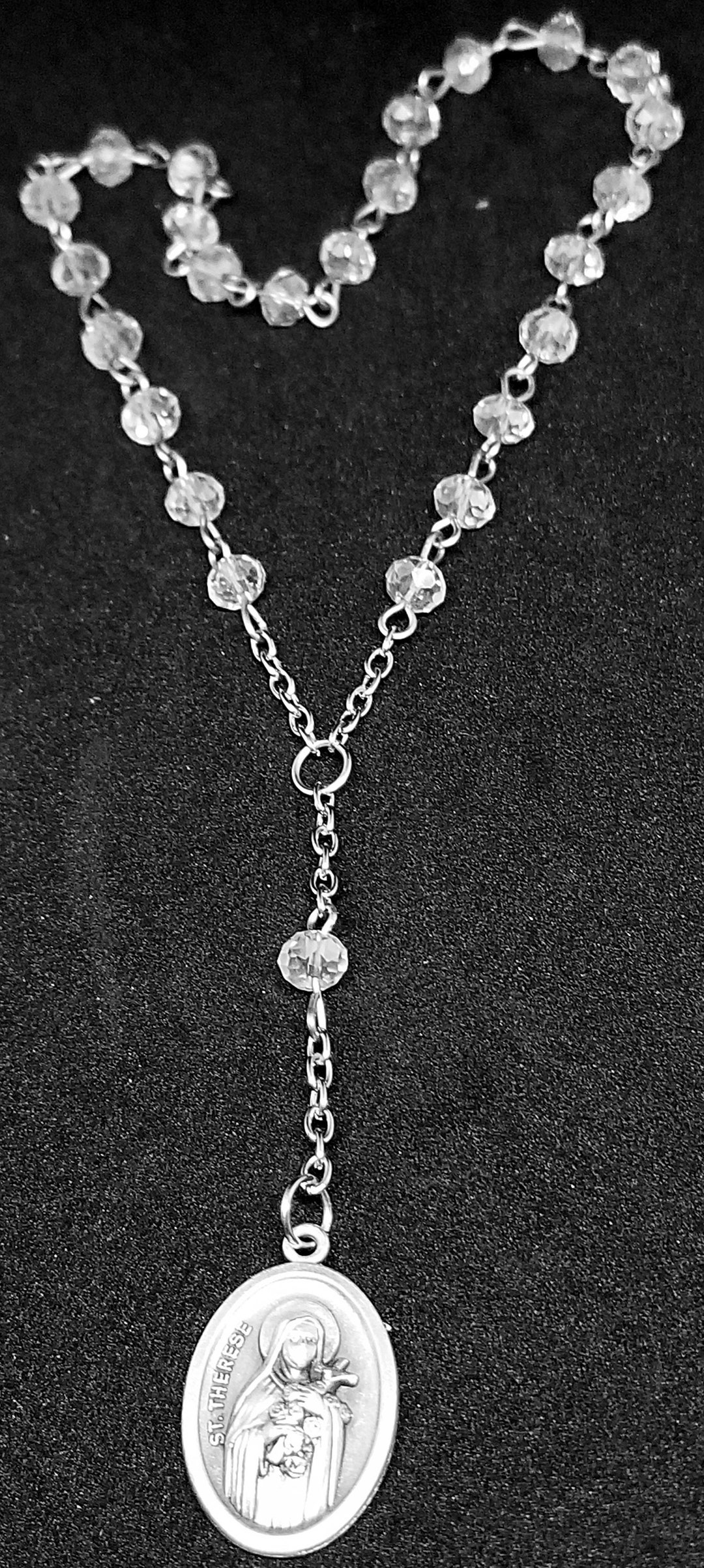 St Therese Silver Chain Relic Chaplet - Etsy