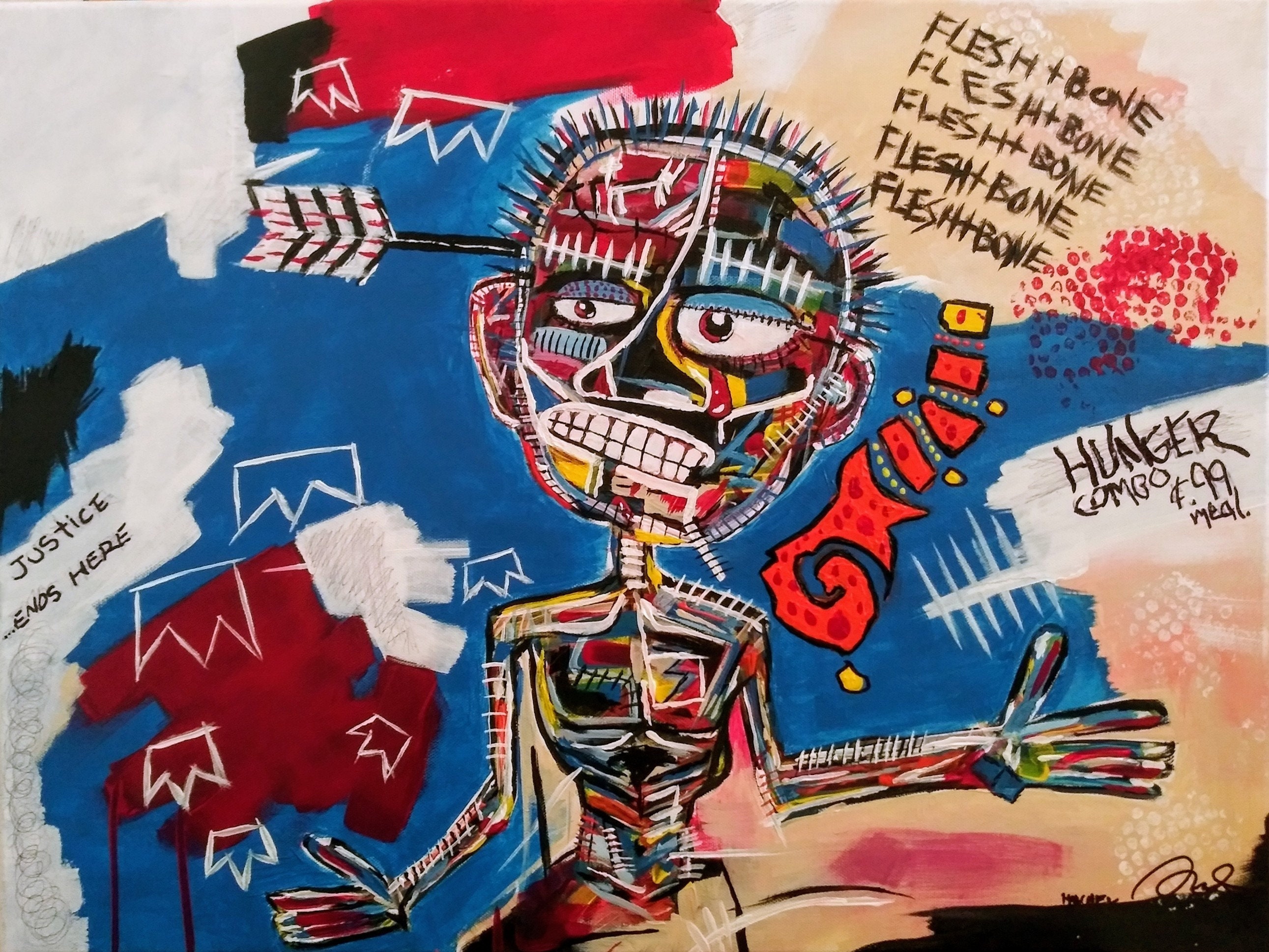 Painting Art & Collectibles Wall Art “Felsh+Bone” Acrylic Artwork On ...