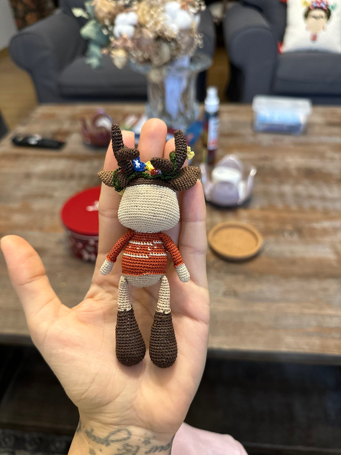 Little Reindeer Animal Miniature Amigurumi for Gift - Etsy