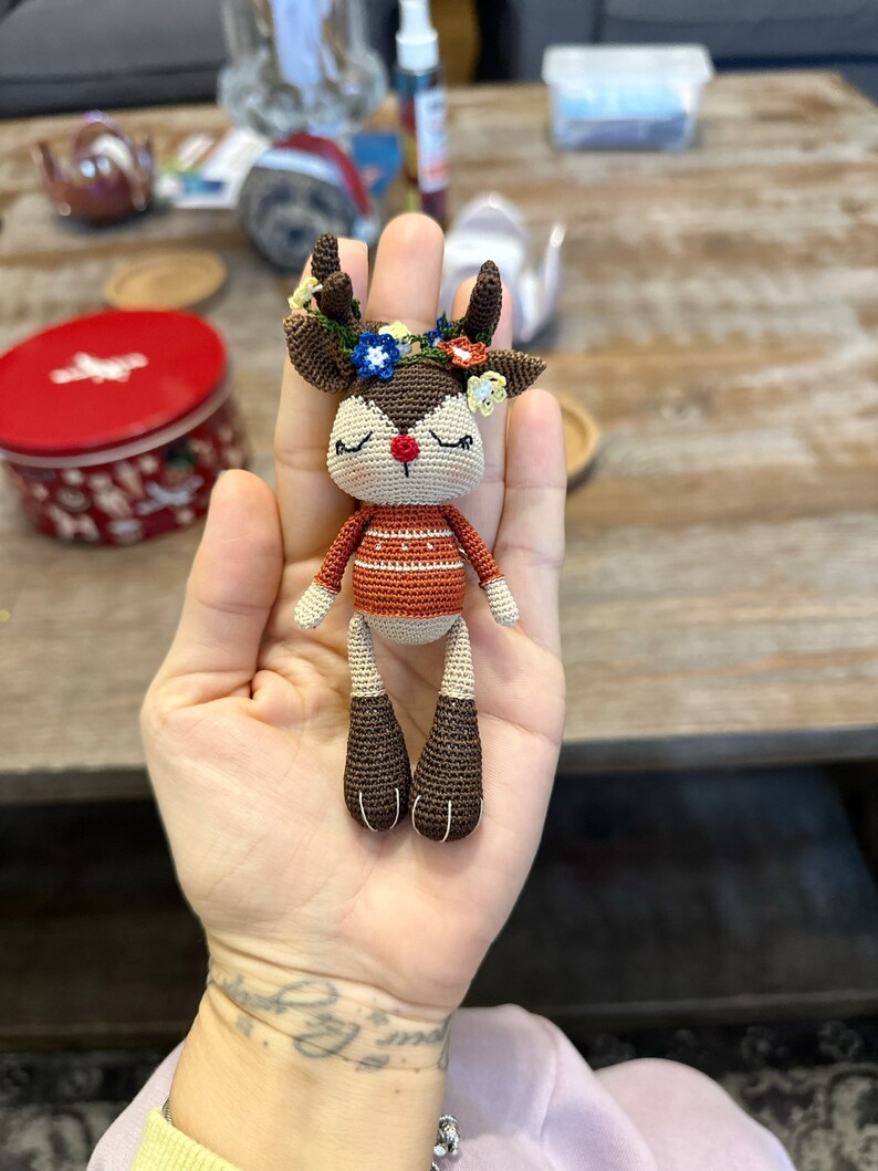 Little Reindeer Animal Miniature Amigurumi for Gift - Etsy