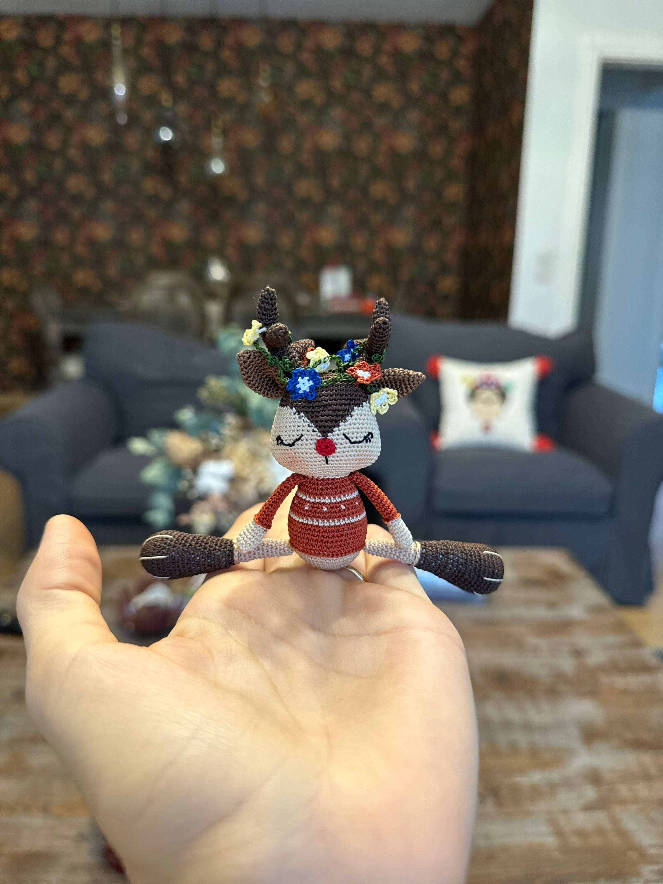 Little Reindeer Animal Miniature Amigurumi for Gift - Etsy