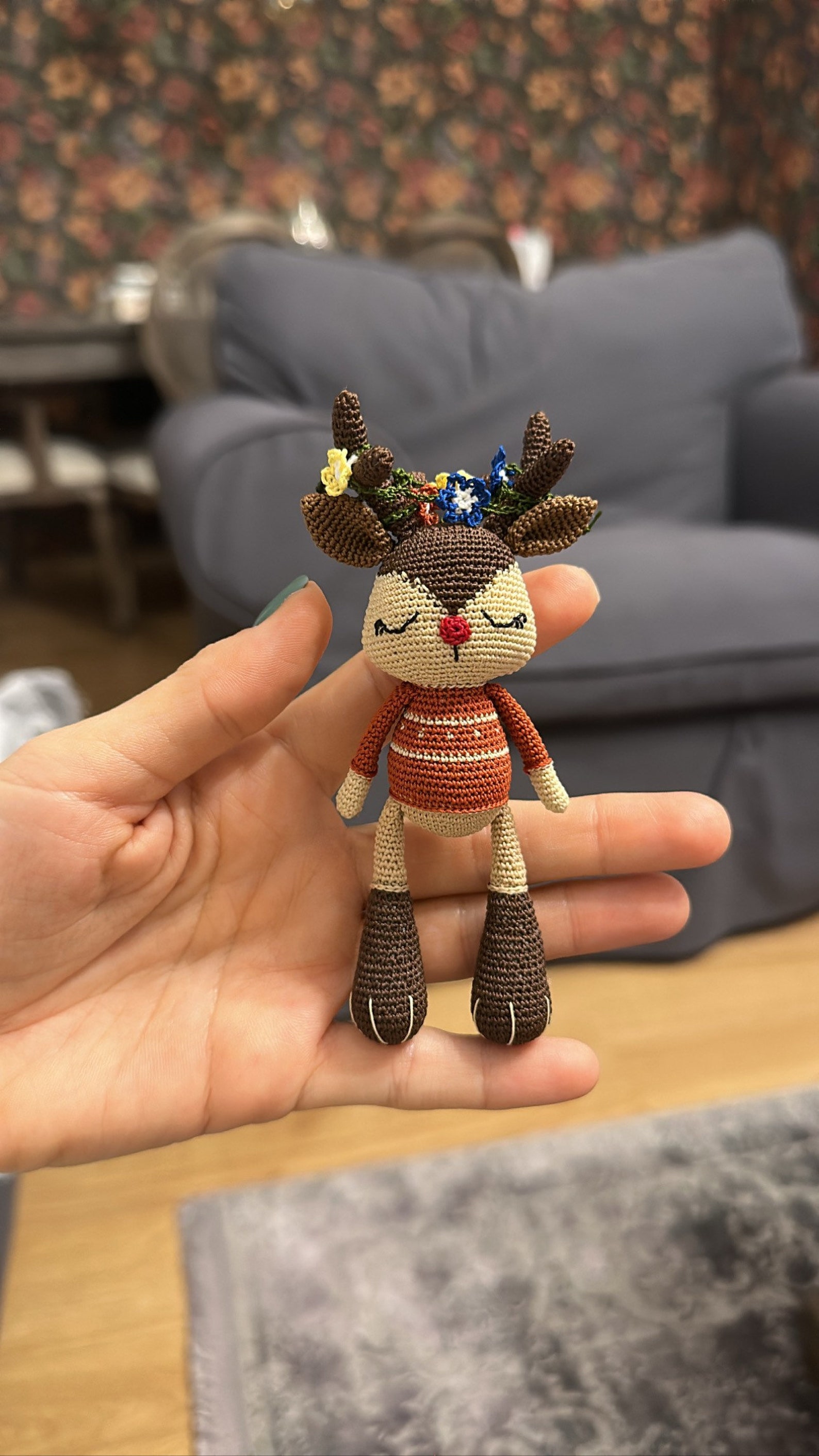 Little Reindeer Animal Miniature Amigurumi for Gift - Etsy