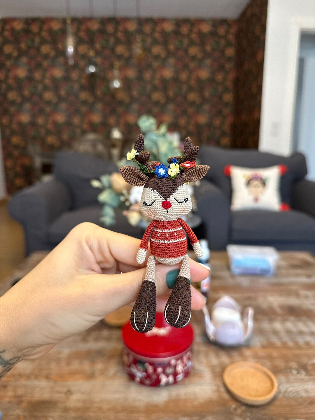 Little Reindeer Animal Miniature Amigurumi for Gift - Etsy