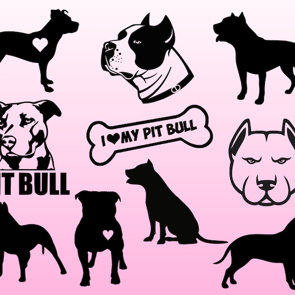 Pit Bull Svg - Etsy