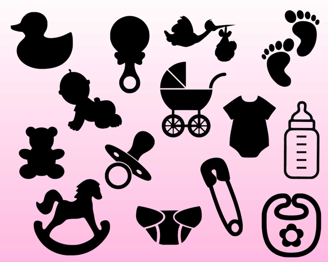 Baby Shower SVG Bundle, Baby Cut Files, Baby Feet Svg, Clipart, Instant ...