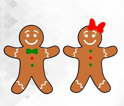 Gingerbread Couple SVG, PNG, Eps, Gingerbread Man Svg, Gingerbread Girl ...