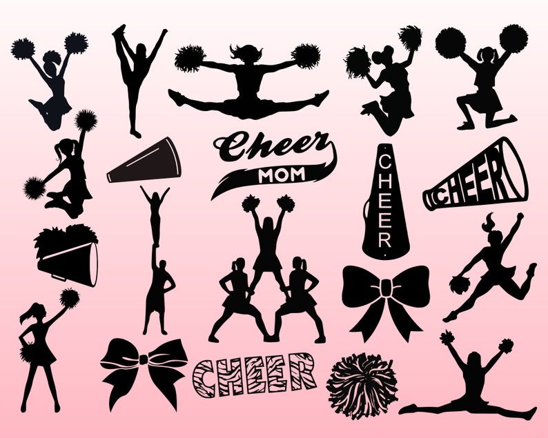 Cheer Svg Bundle Cheer Svg Cheerleading Svg Cheerleader Etsy