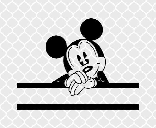 Mickey Mouse split monogram frame Great for personalizing | Etsy