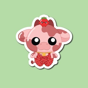 Kawaii Fruit Cow | Cow Stickers | Fruit Stickers | Cute Cows | Kawaii ...