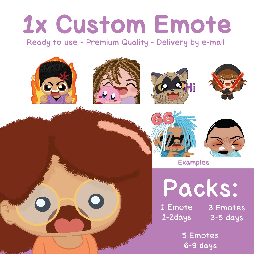 Custom Premium Twitch Emotes | Kawaii Emotes | Custom Emotes | Twitch ...