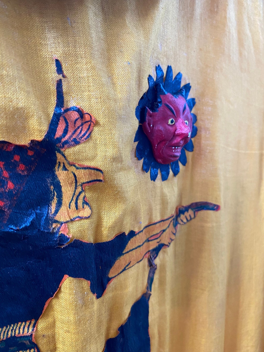1920s Halloween Costume Dress: Handmade Devil & Witch Appliqué ...