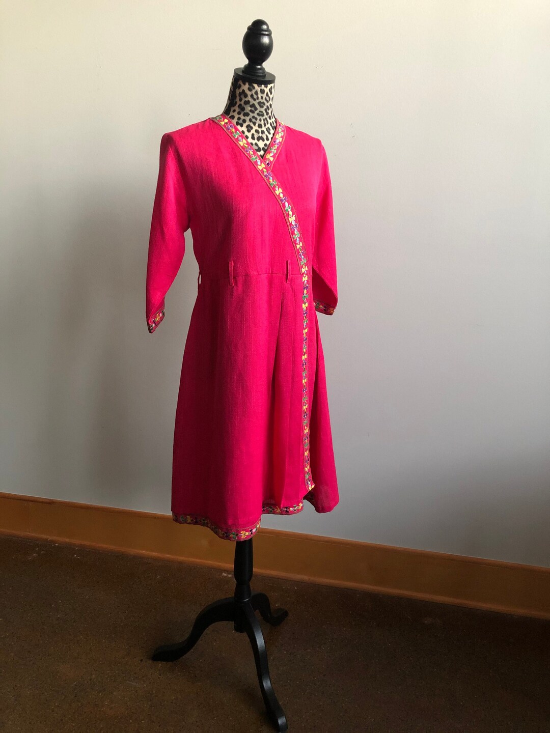 Vintage 1970s 1980s Pink India Dress ~ Made in Bombay - Etsy