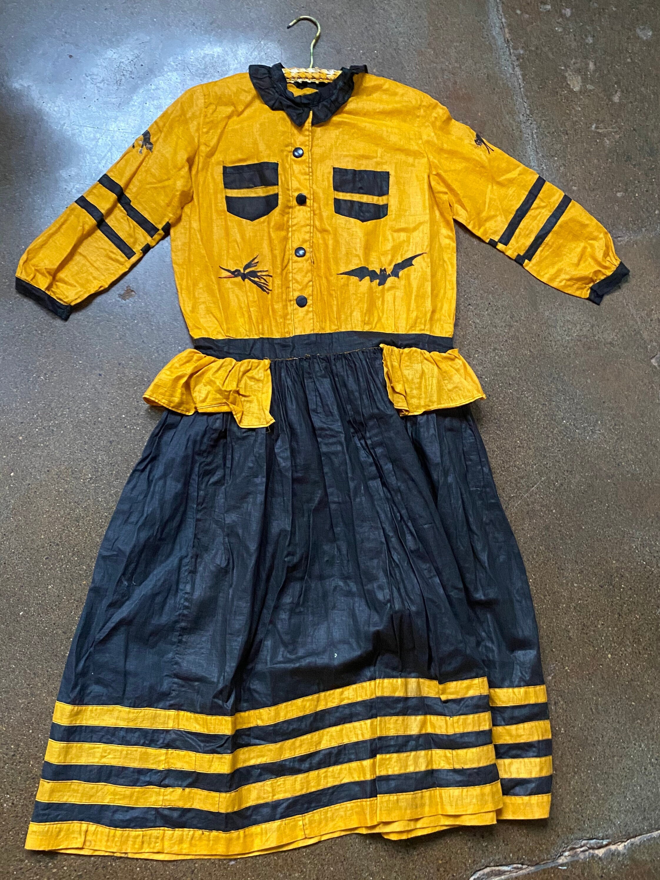1920s Halloween Costume Dress: Handmade Devil & Witch Appliqué ...