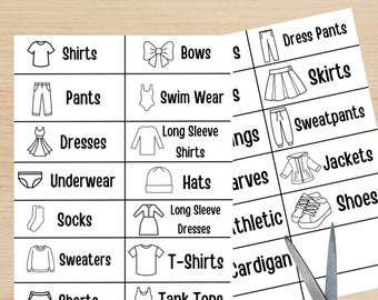 Kids Dresser Drawer Labels, Girls, Closet Organizer, Storage Labels ...