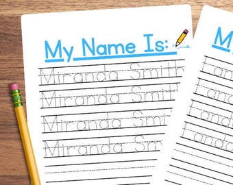 Personalized Name Tracing Printable Custom Name Worksheet for Preschool ...