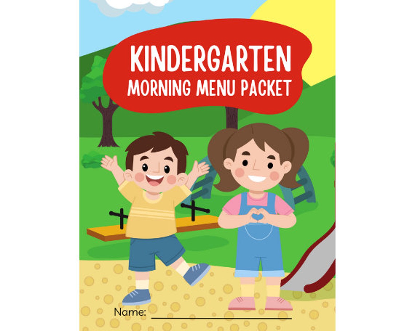 Kindergarten Morning Menu Printable, Kindergarten Homeschool Printable ...