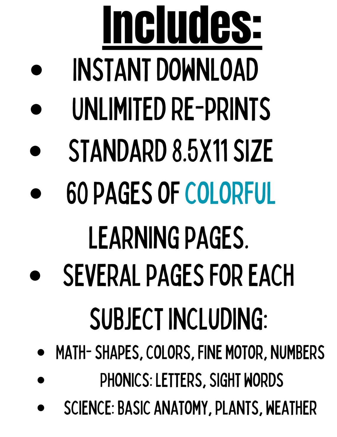 Kindergarten Morning Menu Printable, Kindergarten Homeschool Printable ...