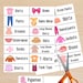 Kids Dresser Drawer Labels, Girls, Closet Organizer, Storage Labels ...