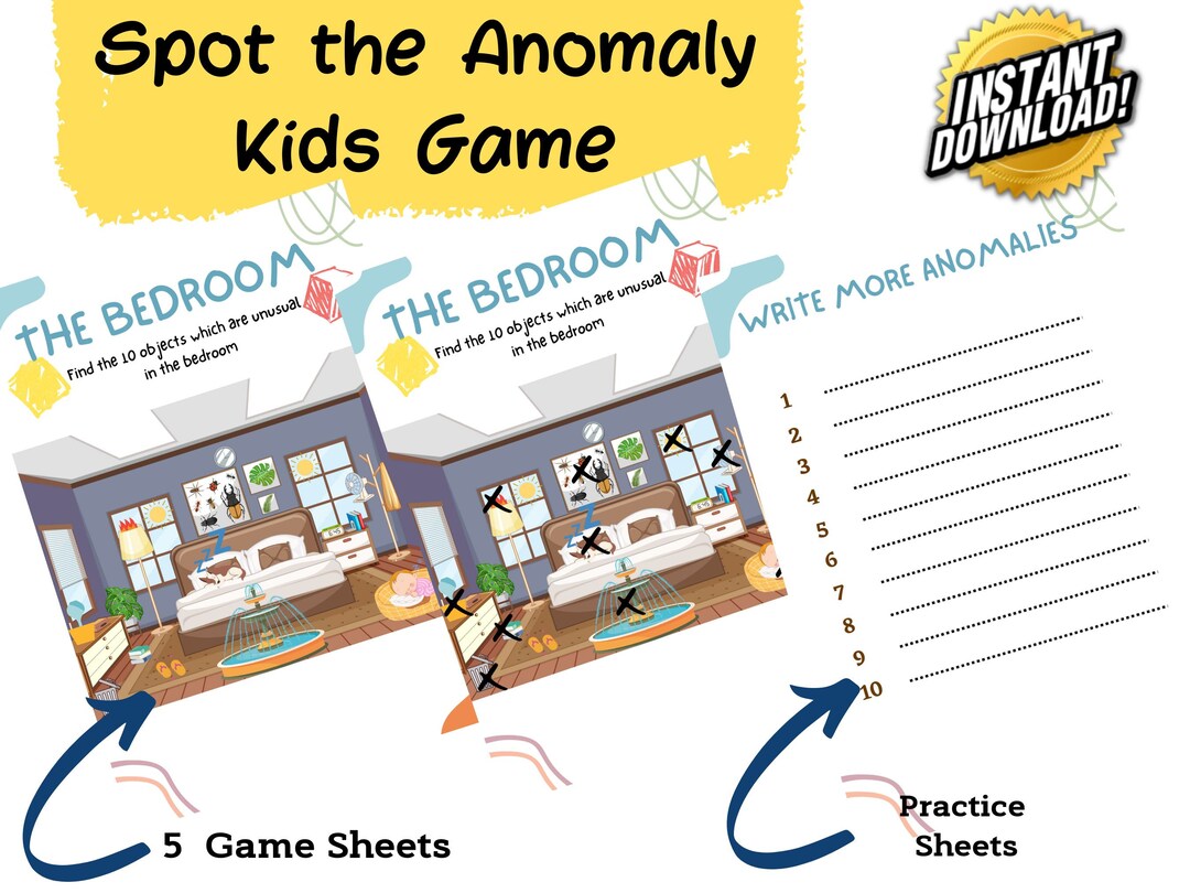 Find the Anomaly Game, Spot the Anomaly Game, Preschool Printable ...