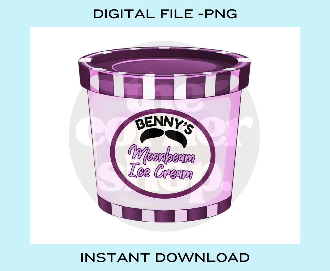 Moonbeam Ice Cream PNG - Benny's Moonbeam Ice Cream - Instant Download ...