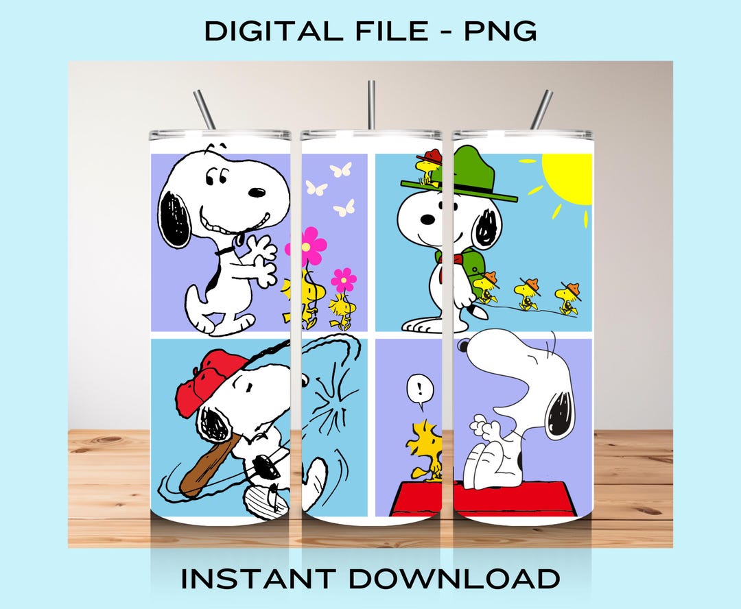Snoopy Squares 20oz Tumbler Wrap Snoopy Tumbler Wrap Snoopy PNG Digital ...