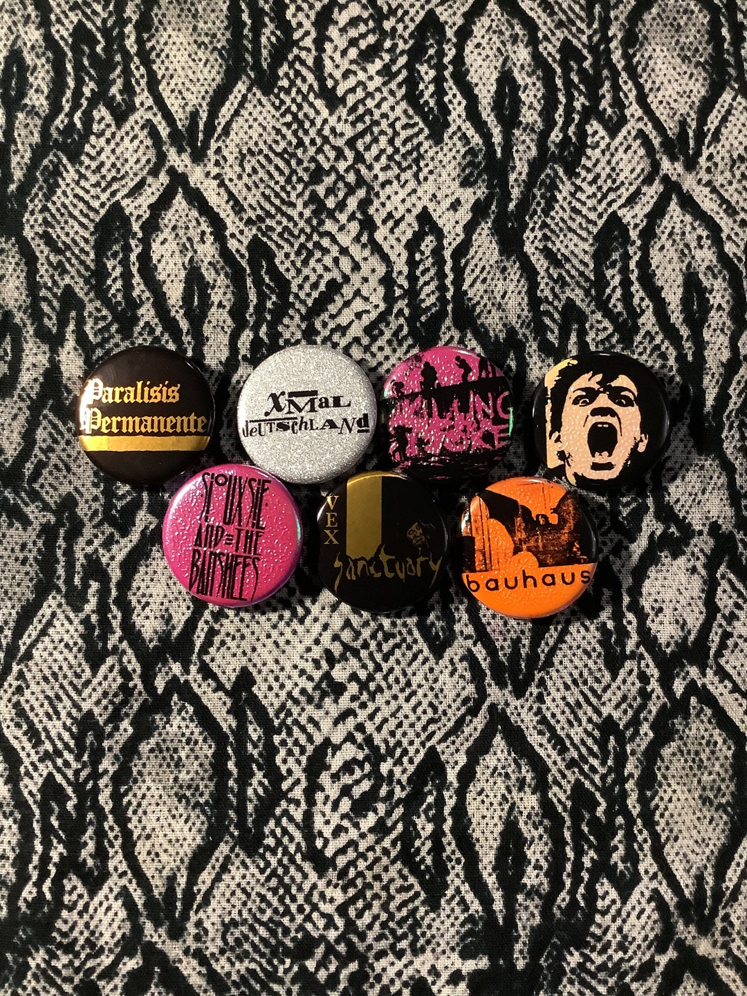 Shiny Post Punk and Goth Pins - Etsy