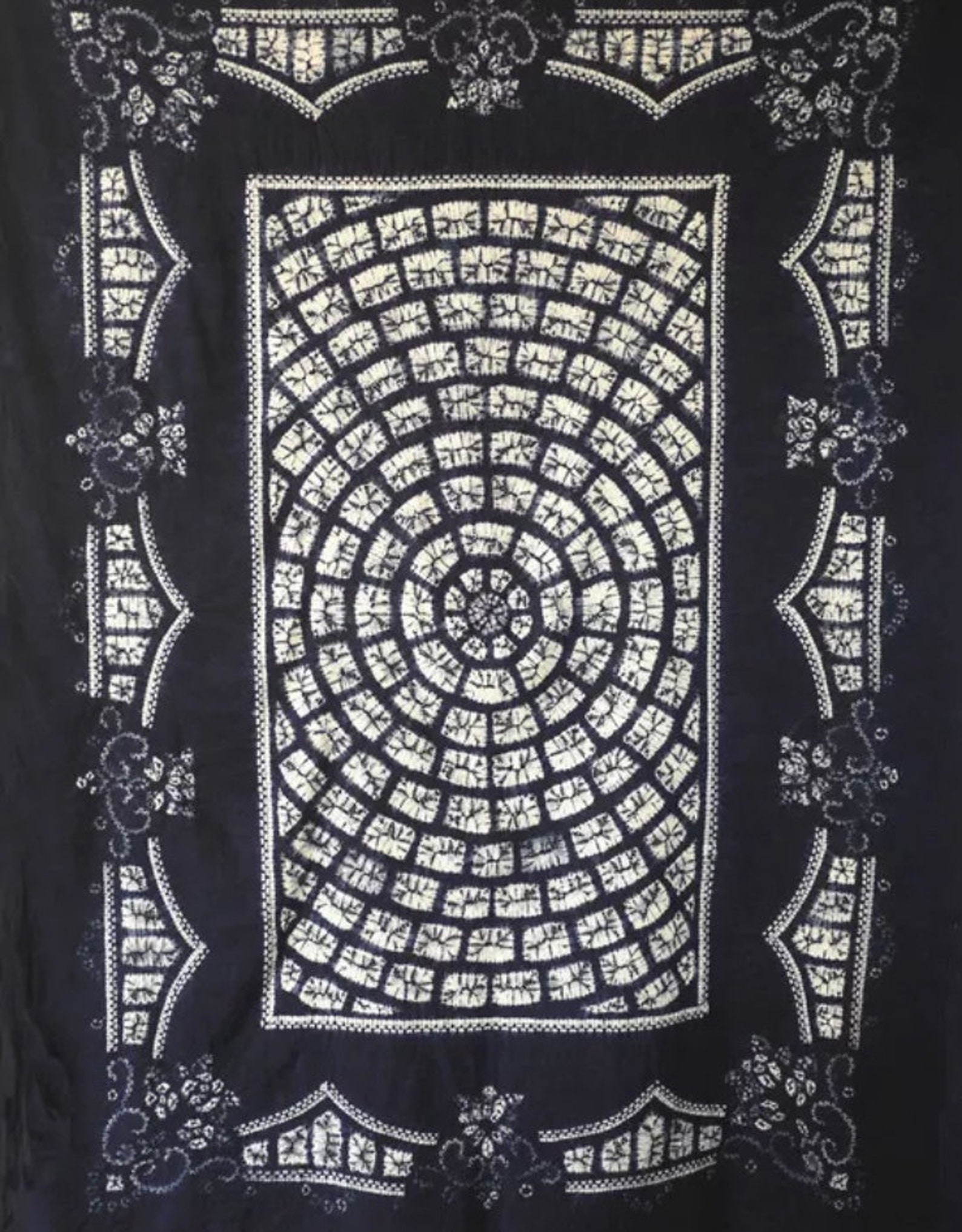 Classic Indigo Table Sheet Shibori Table Cover Bed Runner Tapestry Wall ...