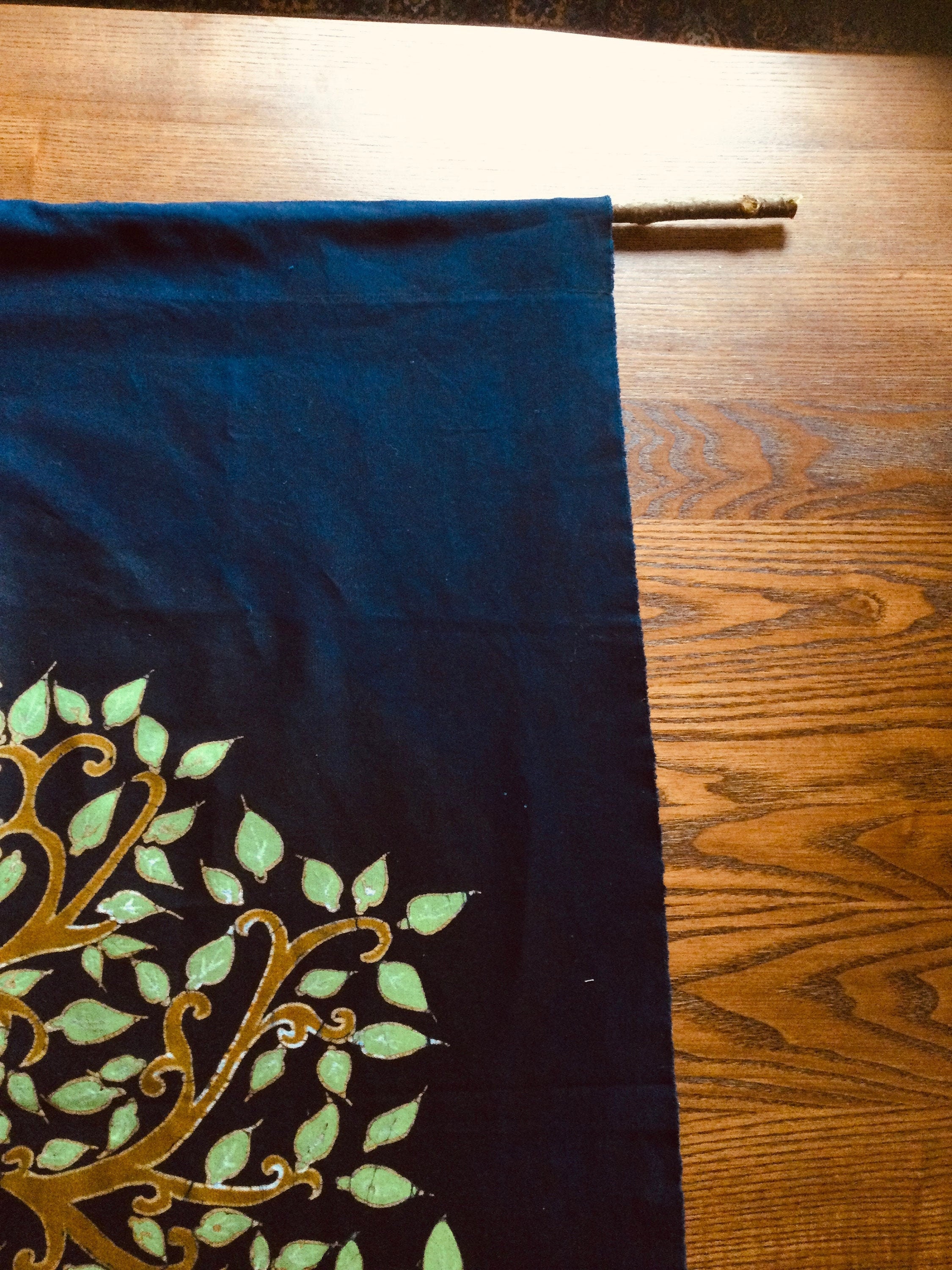 Indigo Hand Painted Batik Wall Hanging , Batik Tapestry ,batik Door ...