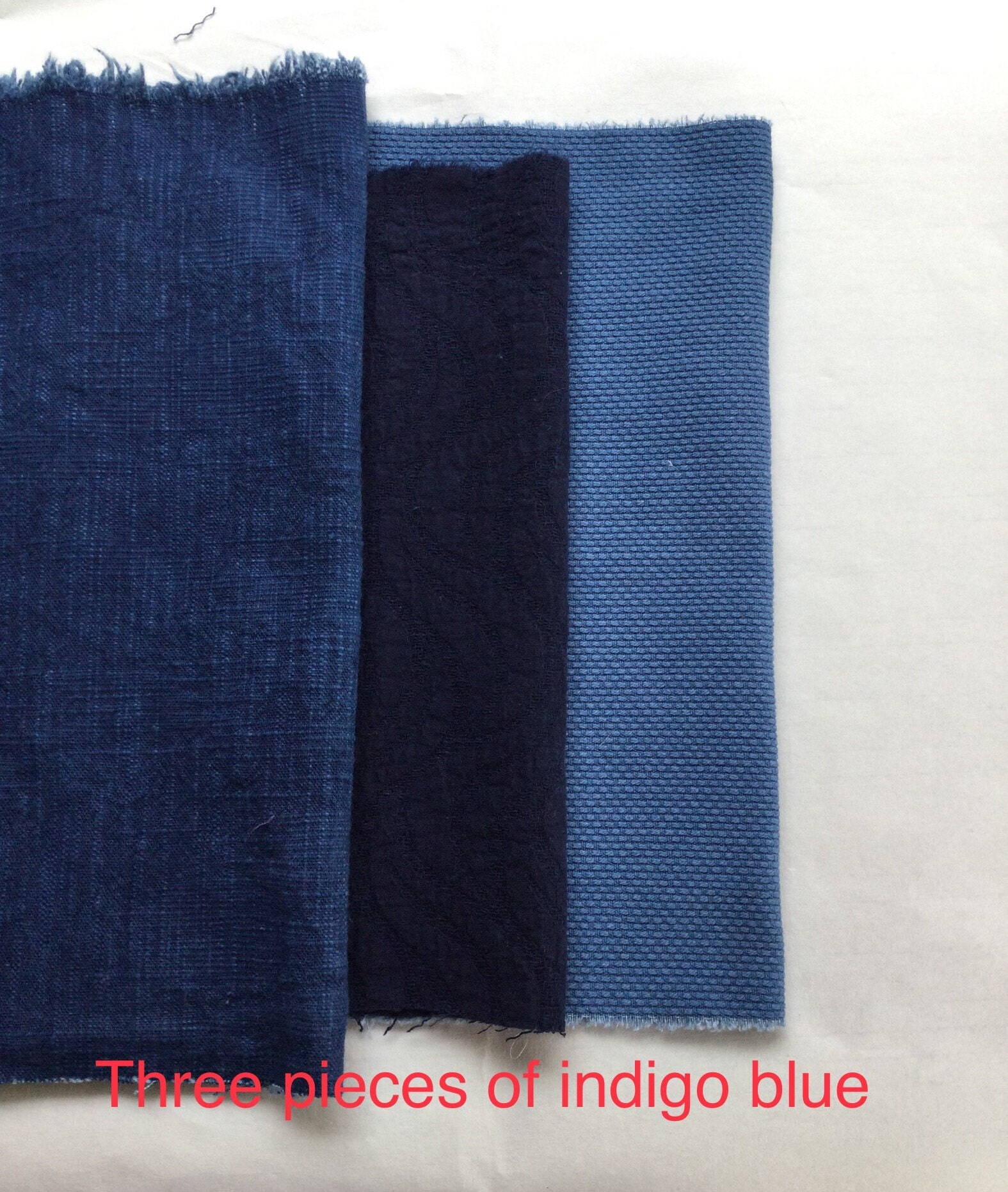 Hand Dyed Indigo Fabric ，A Pack of 10 Pieces ，hand-woven Fabric，shibori ...